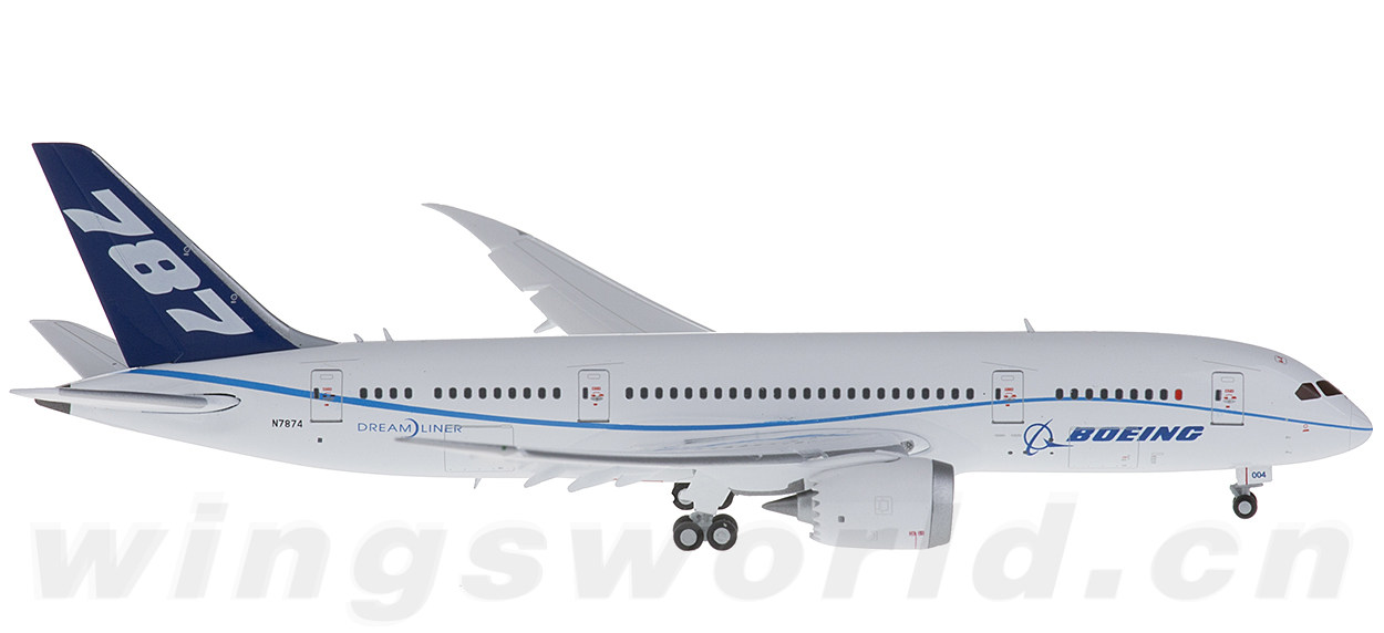 LH4057A Boeing 787-8 N7874 原厂涂装 襟翼打开 JC Wings 1:400 -飞机模型世界