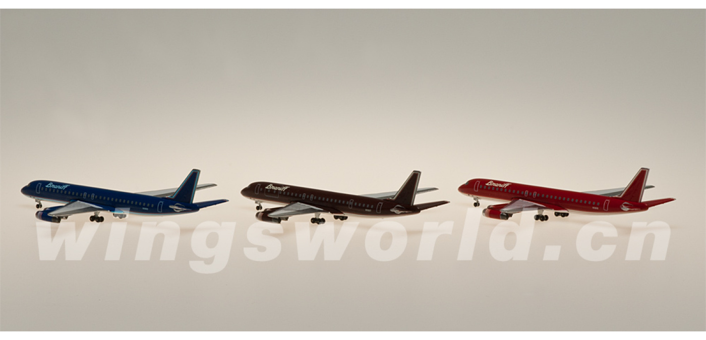 AC4BIDC8SET 布兰尼夫航空 Douglas DC-8-62 N1805 N1806 N1807 三架套装 AeroClassics ...