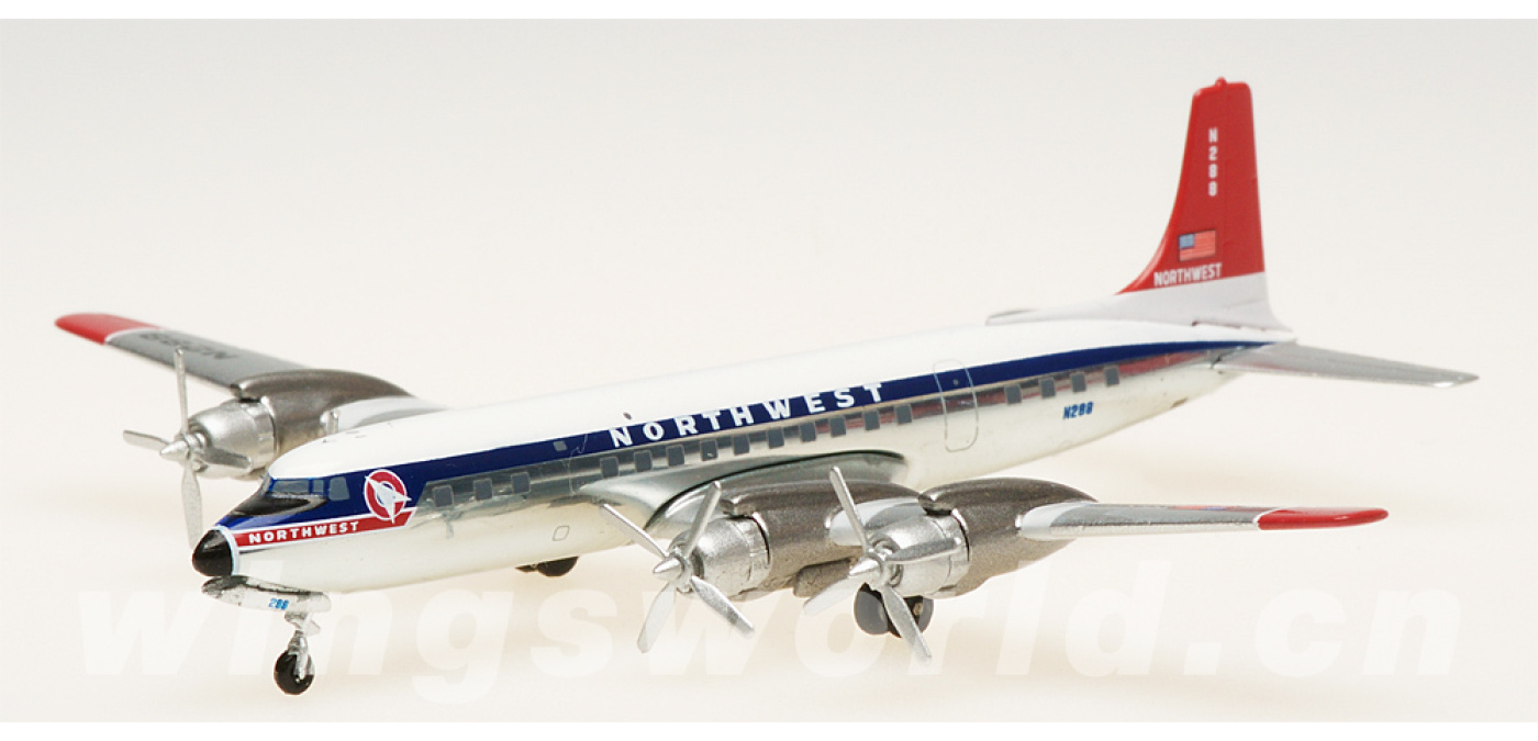 ACN288 美国西北航空 DC-7 N288 AeroClassics 1:400 -飞机模型世界