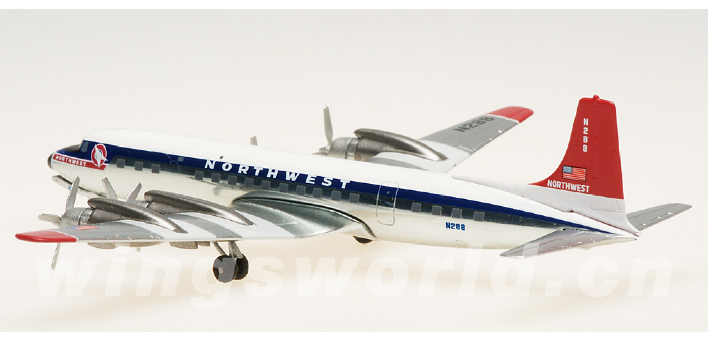 ACN288 美国西北航空 DC-7 N288 AeroClassics 1:400 -飞机模型世界
