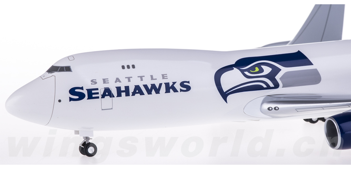 HG2N770BA Boeing 747-8F N770BA 西雅图海鹰队彩绘 Hogan 1:200 -飞机模型世界