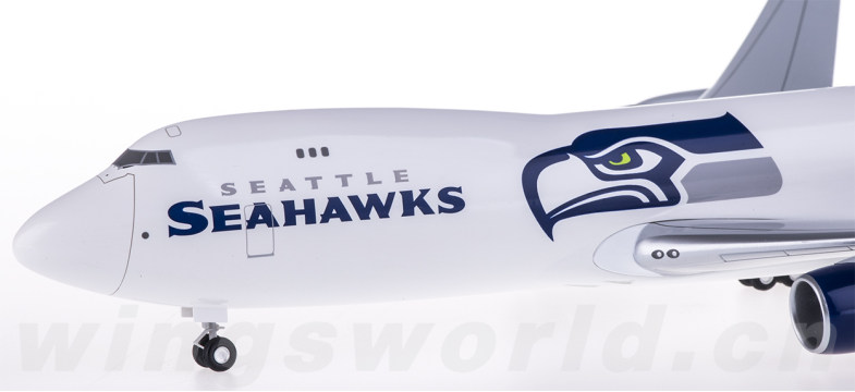 HG2N770BA Boeing 747-8F N770BA 西雅图海鹰队彩绘 Hogan 1:200 -飞机模型世界