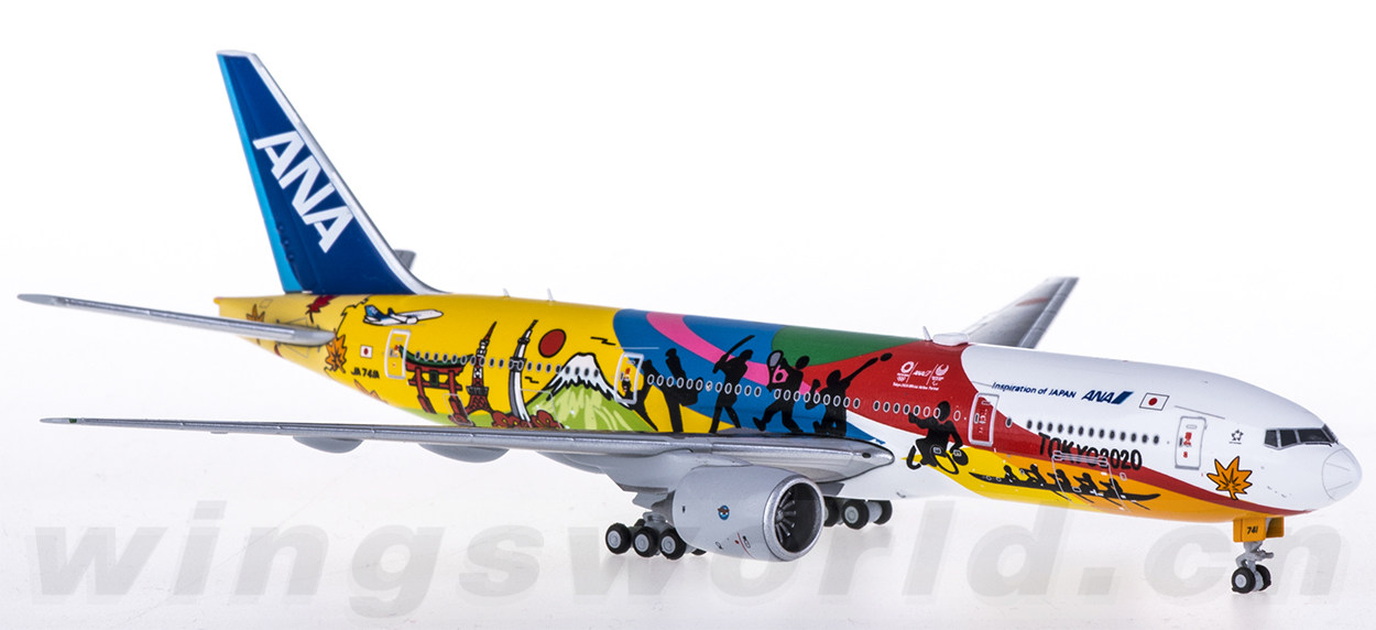 EW4772001 ANA 全日空 Boeing 777-200 JA741A JC Wings 1:400 -飞机模型世界