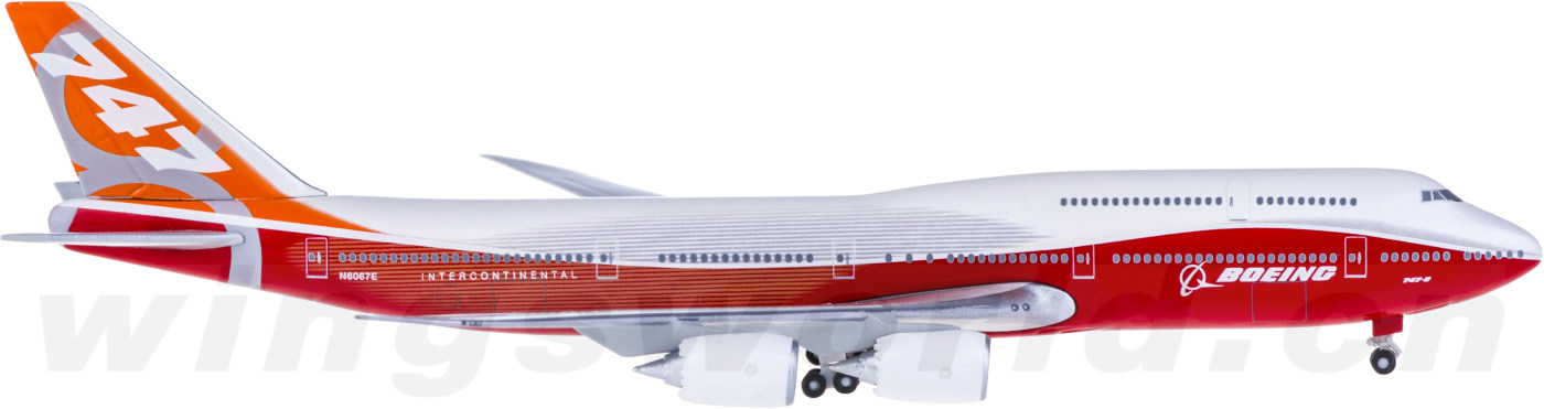 HG8904 Boeing 747-8 N6067E 日出彩绘 Hogan 1:500 -飞机模型世界