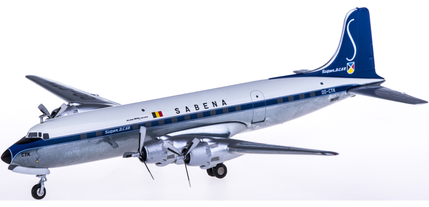 554916 Sabena 比利时航空 Douglas DC-6B OO-CTK Herpa 1:200 -飞机模型世界