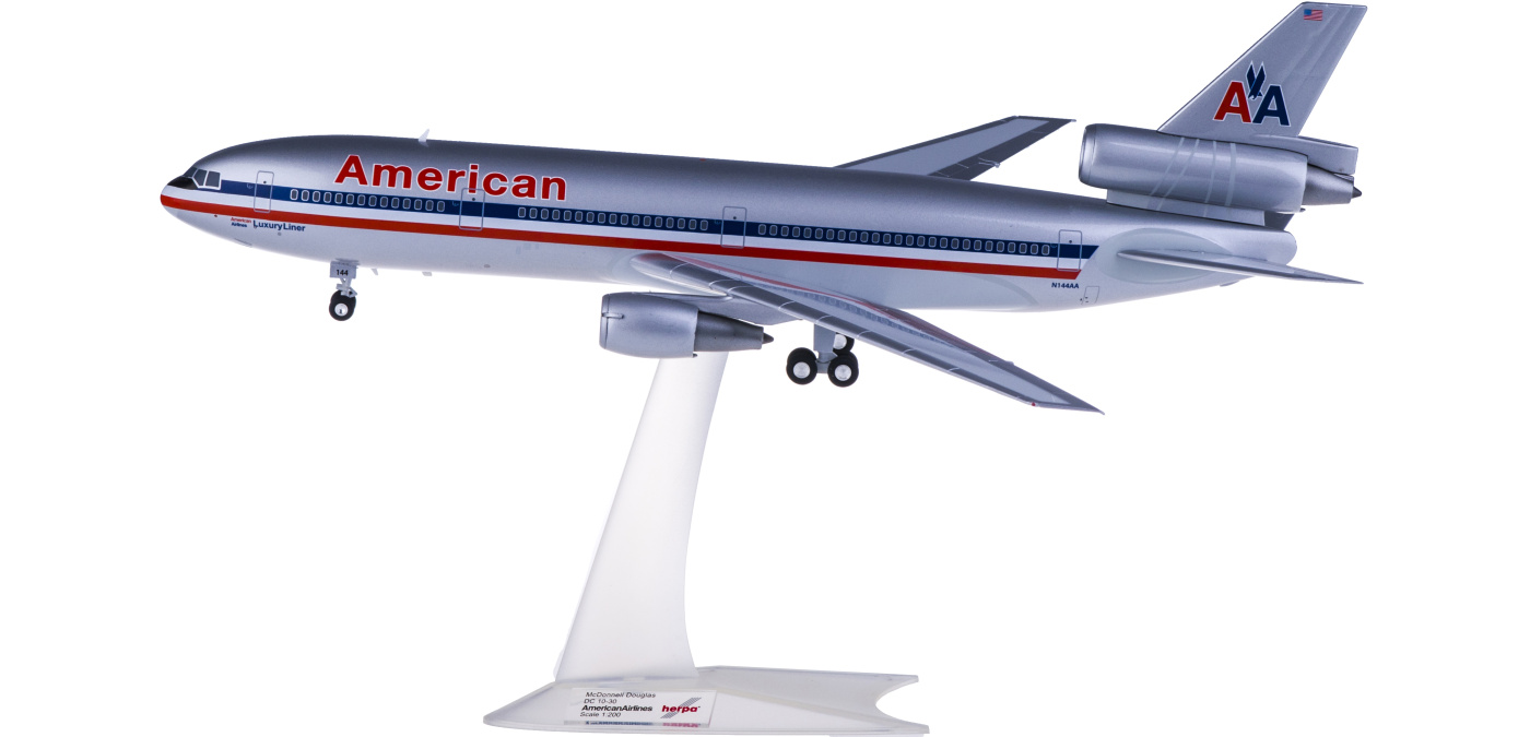 554770 American Airlines 美国航空 McDonnell Douglas DC-10-30 N144AA Herpa 1 ...