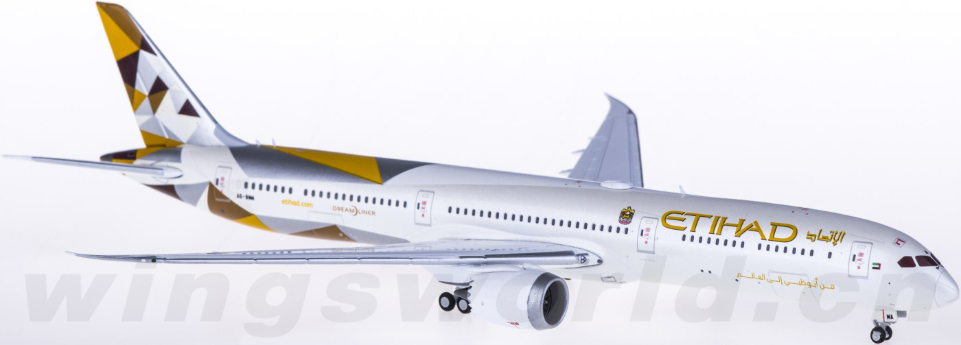 GJETD1846 Etihad Airways 阿提哈德航空 Boeing 787-10 A6-BMA Geminijets 1:400 -飞机模型世界