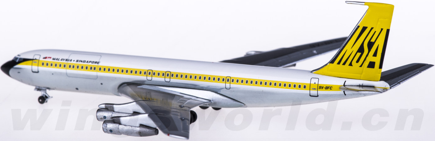 AC9VBFC MSA 马来西亚-新加坡航空 Boeing 707 9V-BFC AeroClassics 1:400 -飞机模型世界