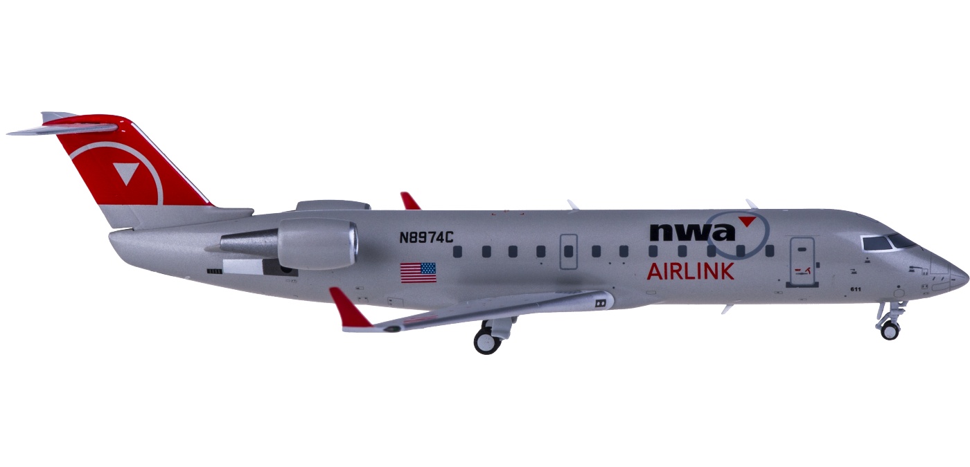 NG44001 Northwest Airlines 西北航空 Bombardier CRJ440 N8974C NGmodels 1:200 ...