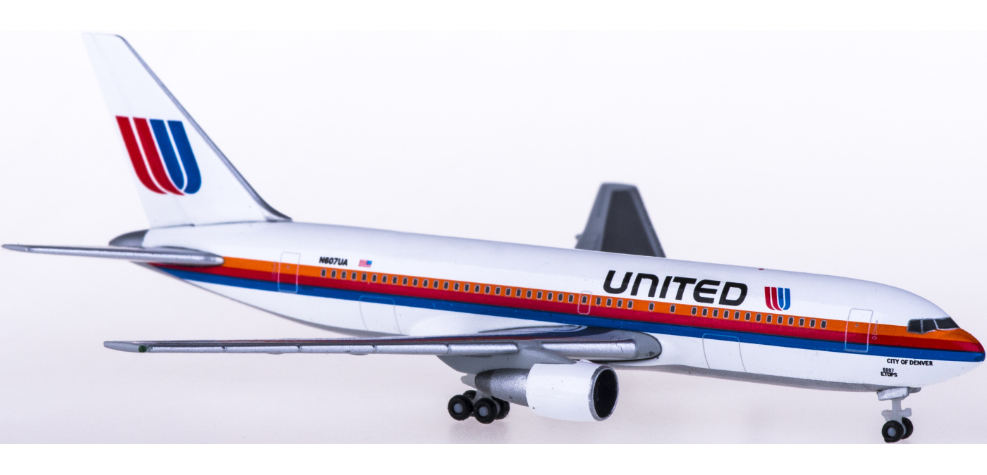 530187 United Airlines 美国联合航空 Boeing 767-200 N607UA Herpa 1:500 -飞机模型世界