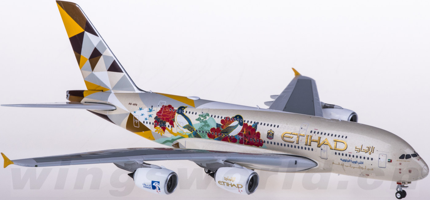 PH04319 Etihad Airways 阿提哈德航空 Airbus A380 A6-APD 韩国 Phoenix 1:400 -飞机模型世界