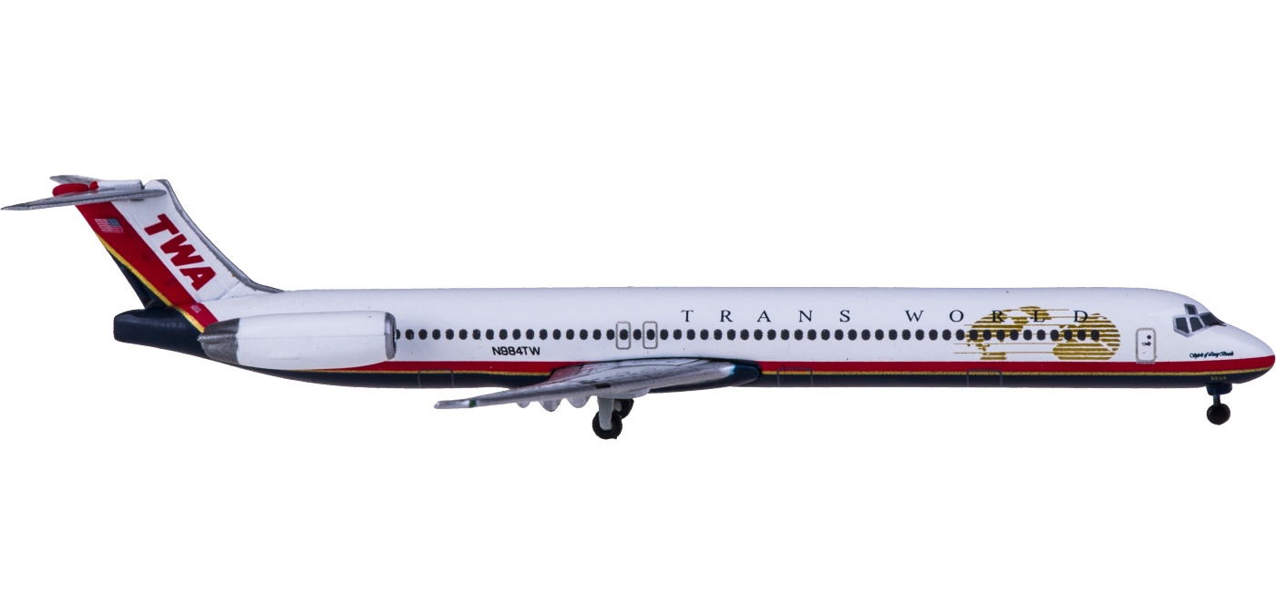 533737 TWA 环球航空 McDonnell Douglas MD-83 N984TW Herpa 1:500 -飞机模型世界