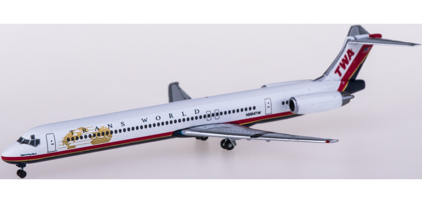 533737 TWA 环球航空 McDonnell Douglas MD-83 N984TW Herpa 1:500 -飞机模型世界