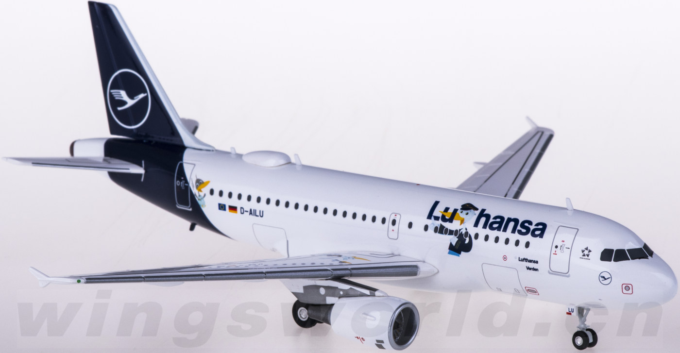 570985 Lufthansa 汉莎航空 Airbus A319 D-AILU Lu Herpa 1:200 -飞机模型世界