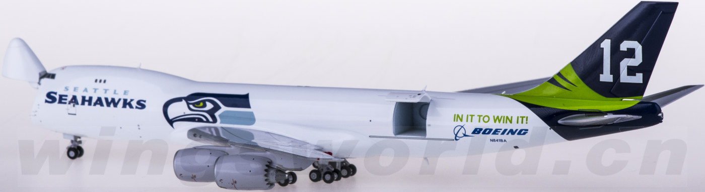 EW4748007 Boeing 747-8F N841BA 开鼻货机 JC Wings 1:400 -飞机模型世界