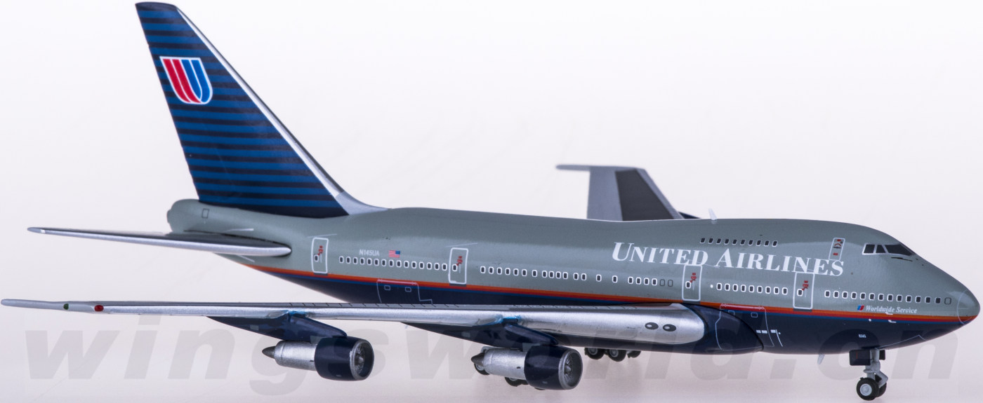 XX4962 United Airlines 美国联合航空 Boeing 747SP N145UA JC Wings 1:400 -飞机模型世界