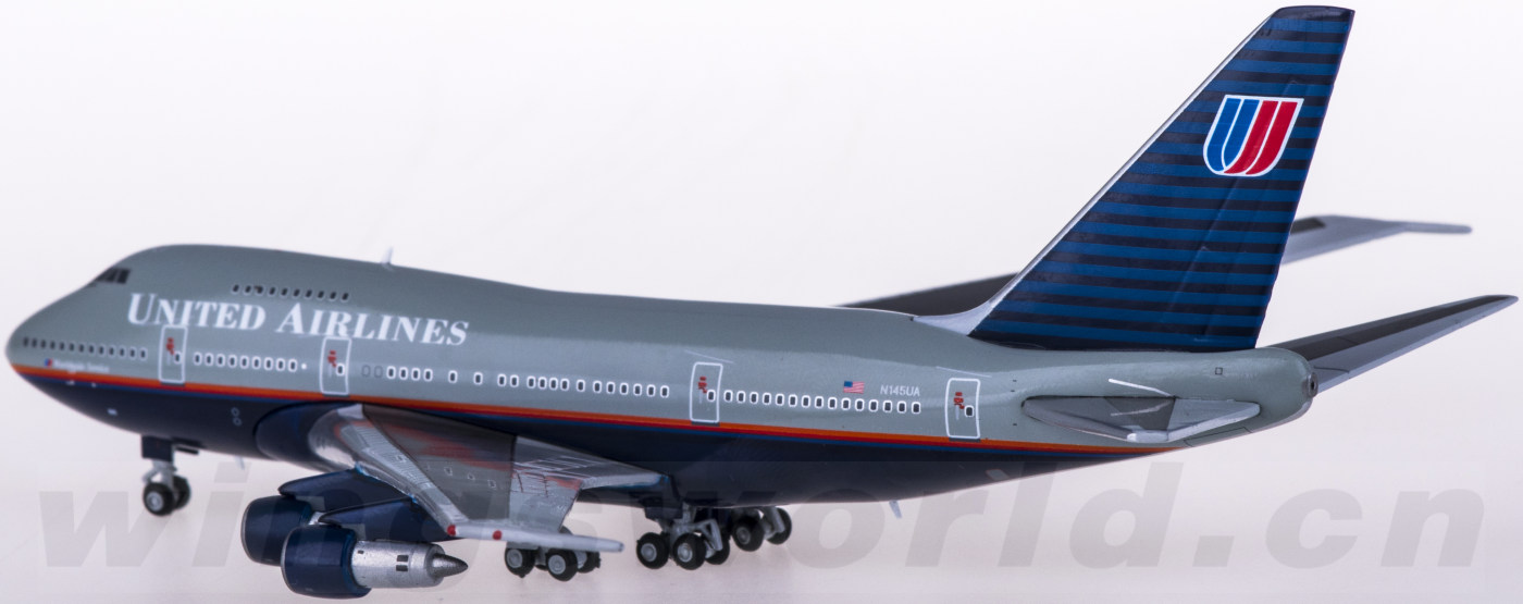 XX4962 United Airlines 美国联合航空 Boeing 747SP N145UA JC Wings 1:400 -飞机模型世界
