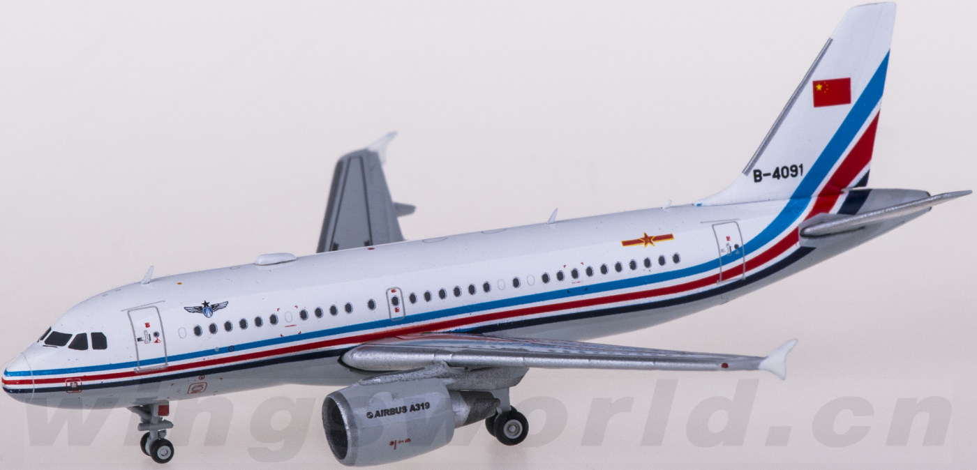LH4122 PLAAF 中国空军 Airbus A319 B-4091 JC Wings 1:400 -飞机模型世界