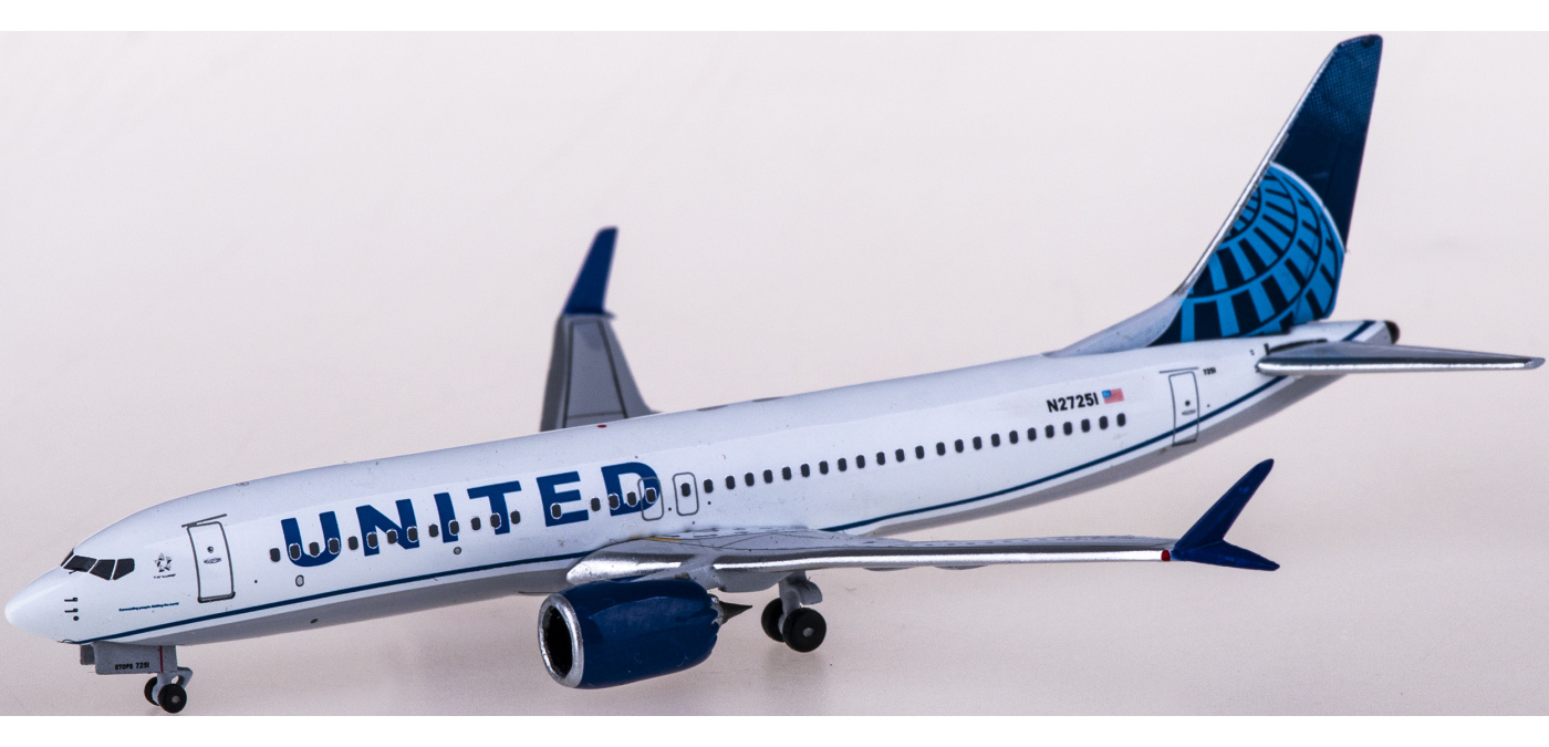AC411022 United Airlines 美国联合航空 Boeing 737 MAX 8 N27251 AeroClassics 1: ...