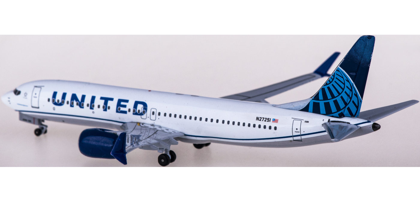 AC411022 United Airlines 美国联合航空 Boeing 737 MAX 8 N27251 AeroClassics 1: ...