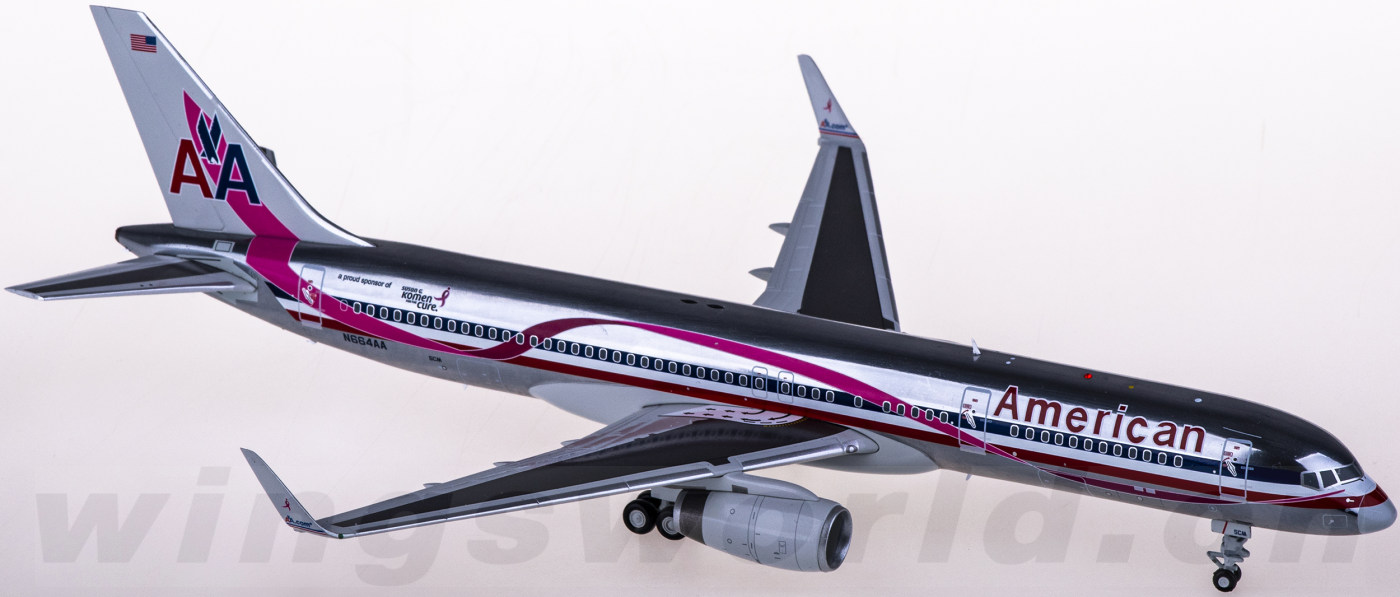 XX2191 American Airlines 美国航空 Boeing 757-200 N664AA JC Wings 1:200 -飞机模型世界
