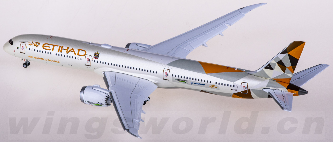 XX4904A Etihad Airways 阿提哈德航空 Boeing 787-10 Dreamliner A6-BMI 襟翼放下版 JC Wings 1:400 -飞机模型世界