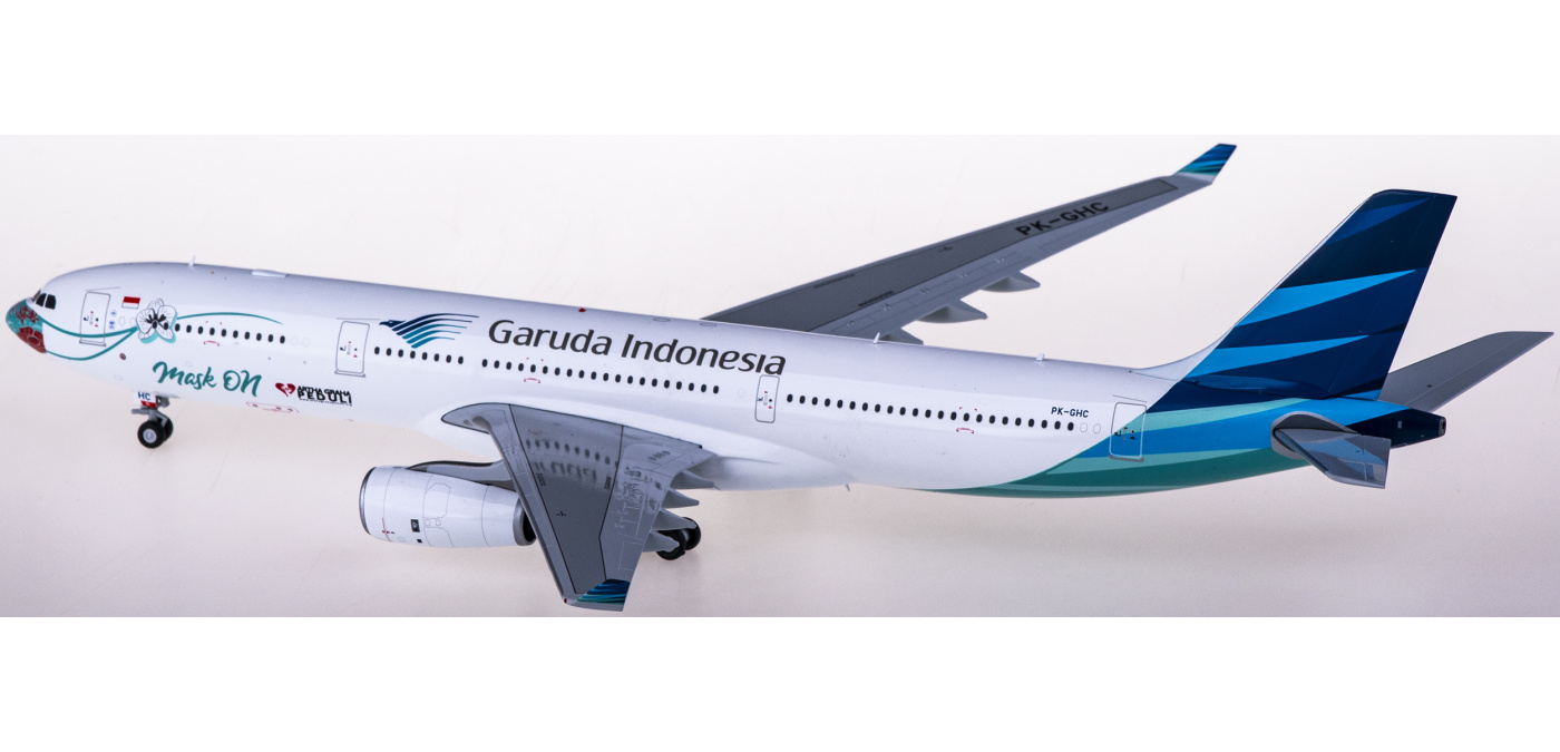 LH2270 Garuda Indonesia 印度尼西亚鹰航 Airbus A330-300 PK-GHC JC Wings 1:200 -飞机模型世界