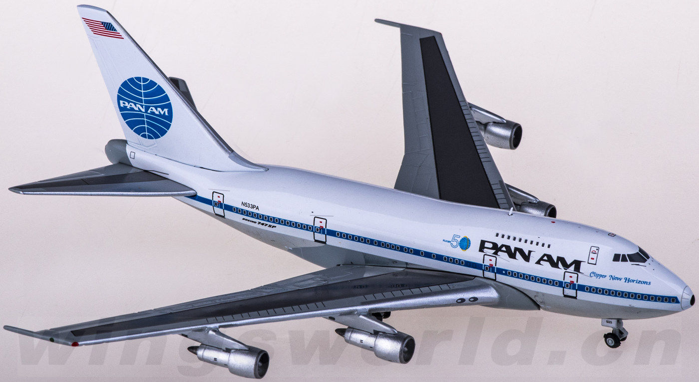 EW474S002 Pan Am 泛美航空 Boeing 747SP N533PA JC Wings 1:400 -飞机模型世界