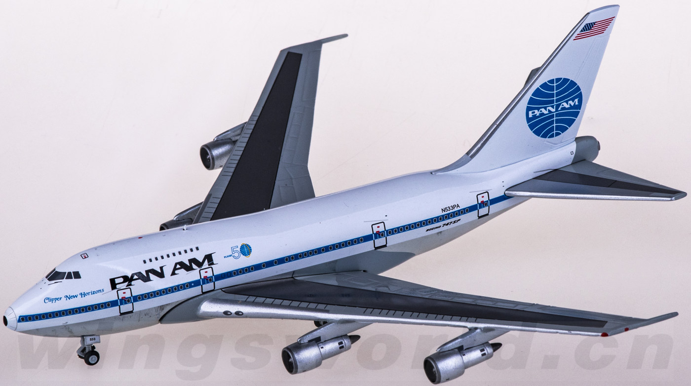 EW474S002 Pan Am 泛美航空 Boeing 747SP N533PA JC Wings 1:400 -飞机模型世界
