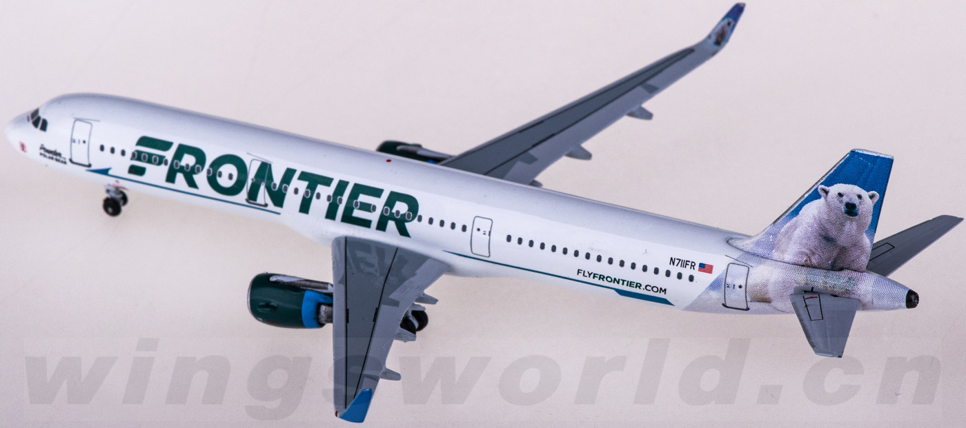 AC419979 Frontier Airlines 边疆航空 Airbus A321 N711FR AeroClassics 1:400 ...