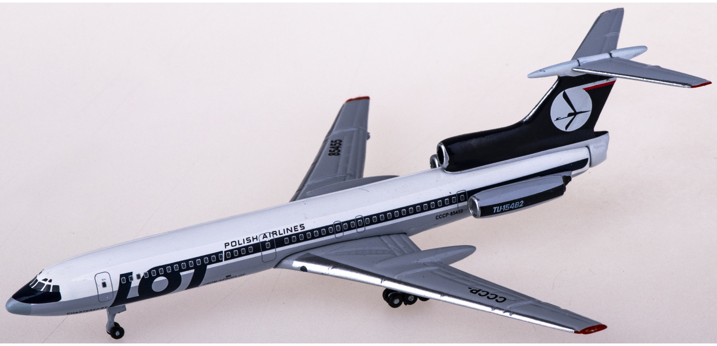 AC411190 LOT 波兰航空 Tupolev Tu-154 CCCP-85455 AeroClassics 1:400 -飞机模型世界