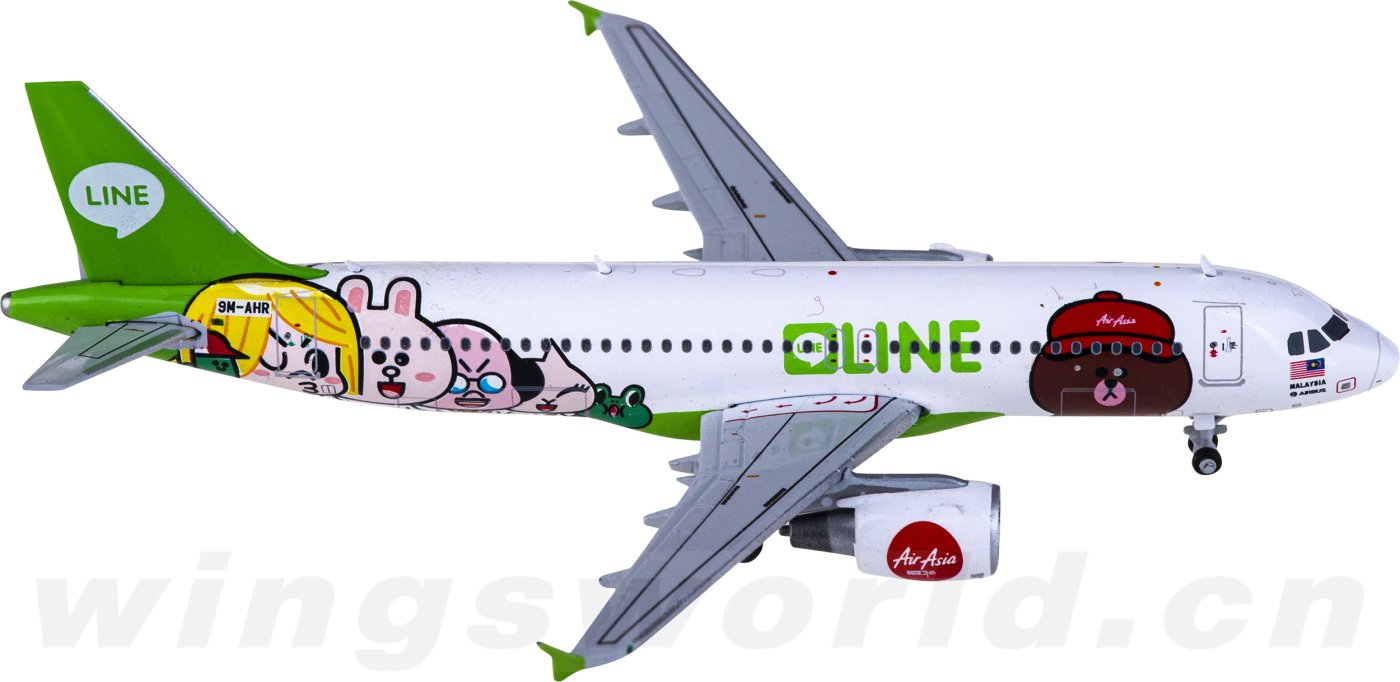 BT400-A320-001 AirAsia 亚洲航空 Airbus A320 9M-AHR BT400 1:400 -飞机模型世界