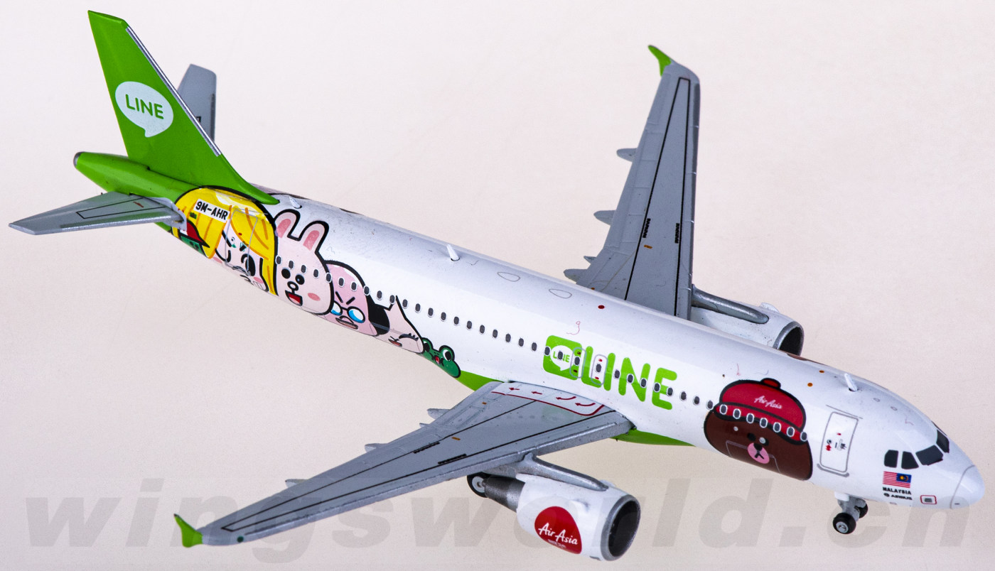 BT400-A320-001 AirAsia 亚洲航空 Airbus A320 9M-AHR BT400 1:400 -飞机模型世界