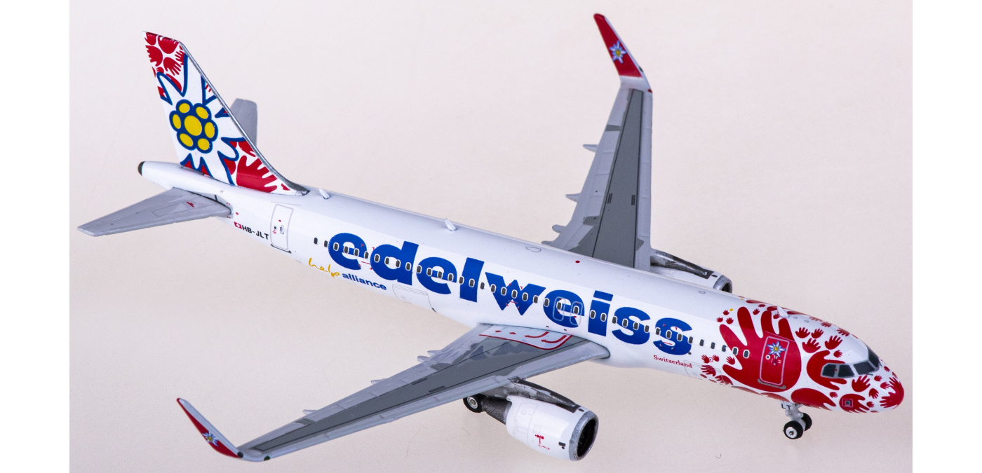 PH11766 Edelweiss Air 雪绒花航空 Airbus A320 HB-JLT Phoenix 1:400 -飞机模型世界