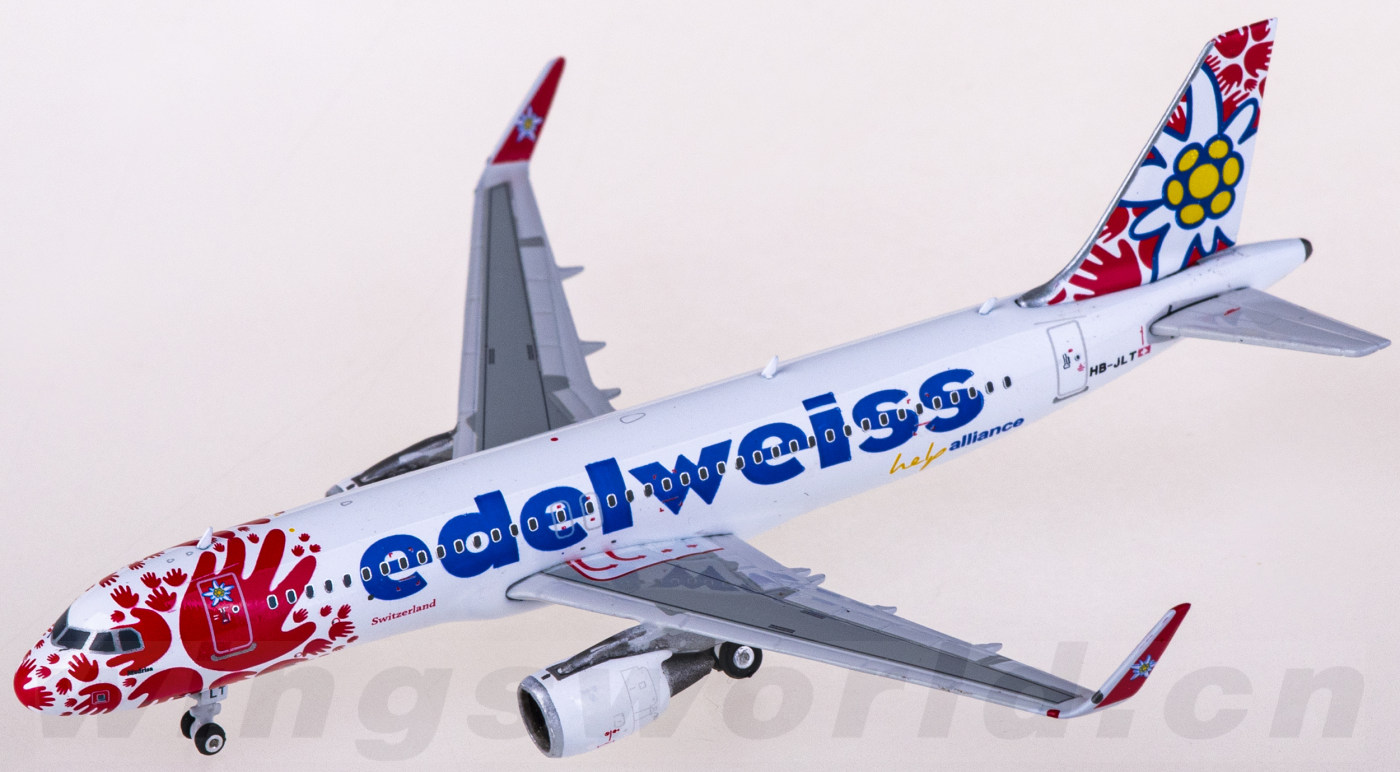 PH11766 Edelweiss Air 雪绒花航空 Airbus A320 HB-JLT Phoenix 1:400 -飞机模型世界
