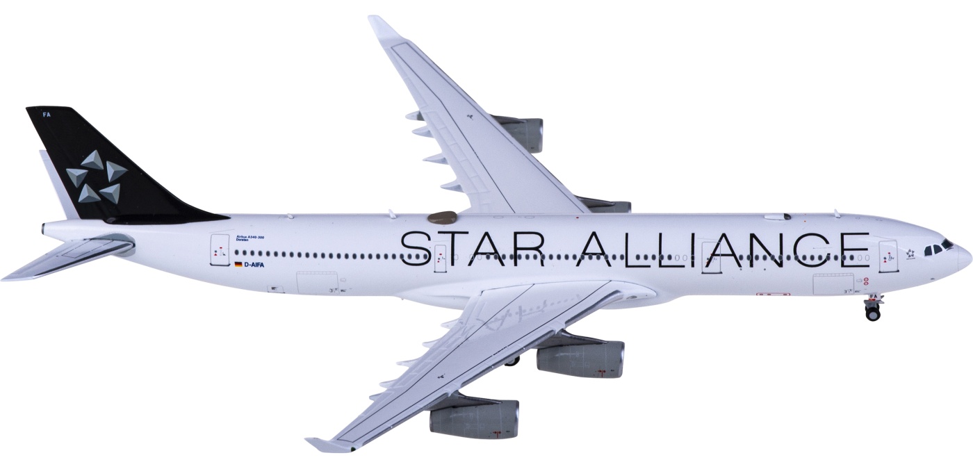 EW4343002 Lufthansa 汉莎航空 Airbus A340-300 D-AIFA 星空联盟 JC Wings 1:400 -飞机模型世界