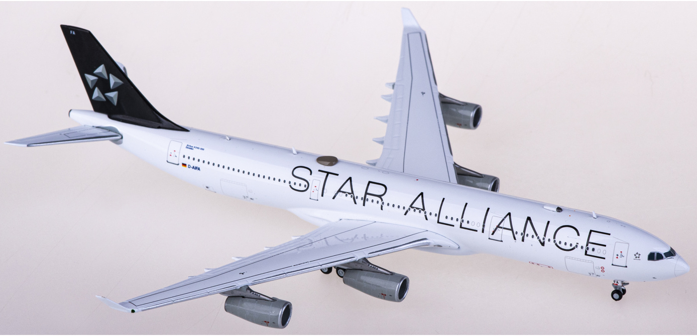 EW4343002 Lufthansa 汉莎航空 Airbus A340-300 D-AIFA 星空联盟 JC Wings 1:400 -飞机模型世界