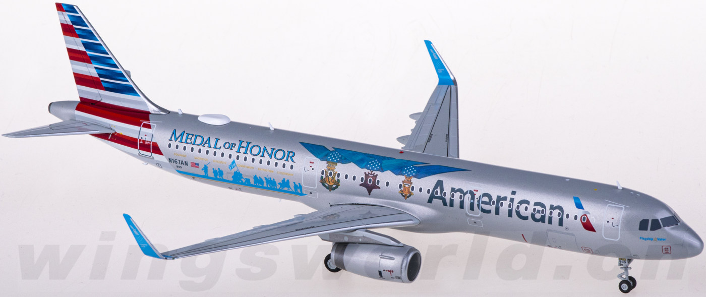 G2AAL1156 American Airlines 美国航空 Airbus A321 N167AN Flagship Valor ...