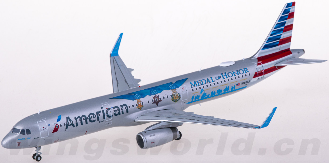 G2AAL1156 American Airlines 美国航空 Airbus A321 N167AN Flagship Valor ...