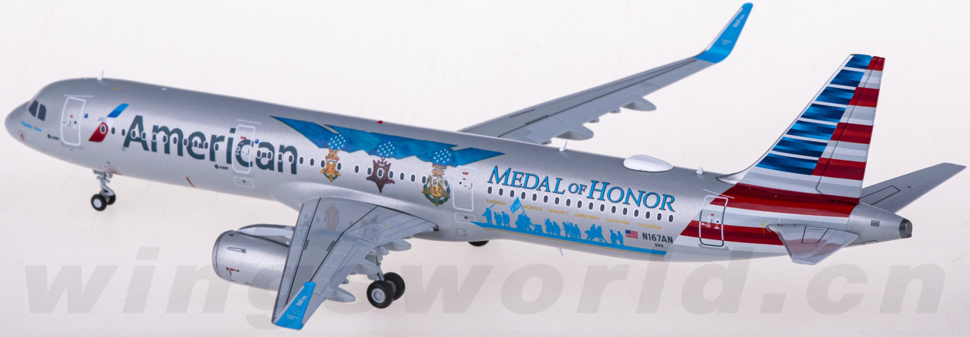 G2AAL1156 American Airlines 美国航空 Airbus A321 N167AN Flagship Valor ...