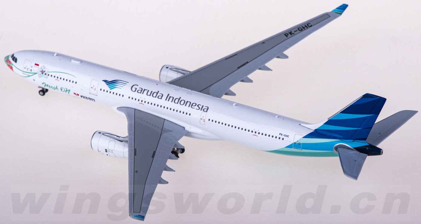 LH4216 Garuda Indonesia 印度尼西亚鹰航 Airbus A330-300 PK-GHC JC Wings 1:400 -飞机模型世界