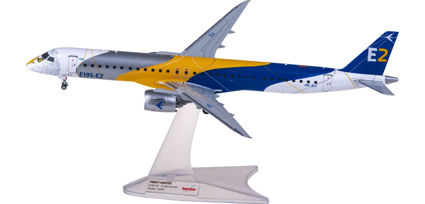 572064 Embraer ERJ-195-E2 PR-ZIJ Profit Hunter - Golden Eagle Herpa 1: ...