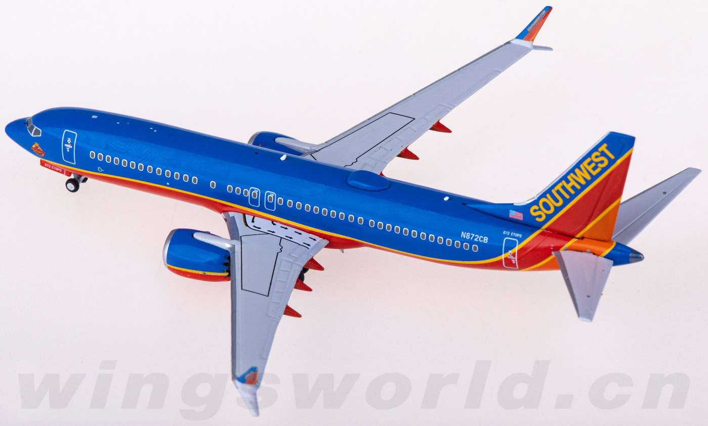 NG88002 Southwest Airlines 美国西南航空 Boeing 737 MAX 8 N872CB NGmodels 1:400 -飞机模型世界