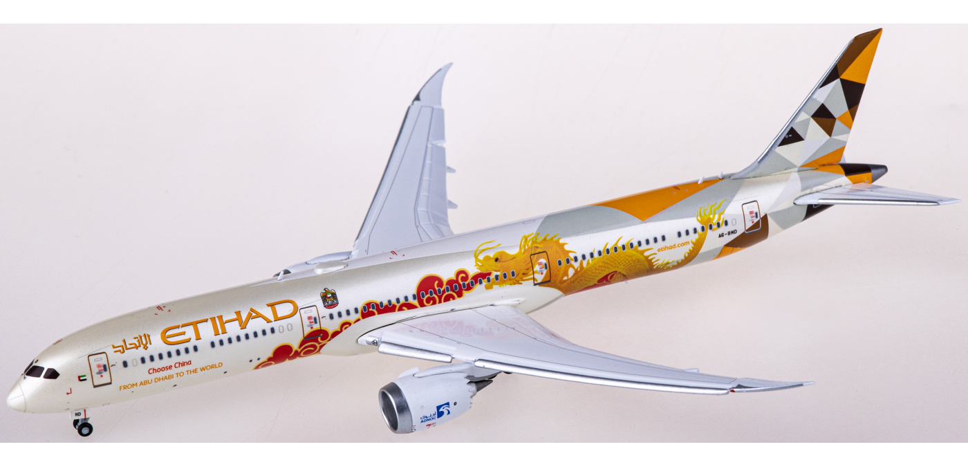 XX4979A Etihad Airways 阿提哈德航空 Boeing 787-10 Dreamliner A6-BMD 襟翼放下版 JC Wings 1:400 -飞机模型世界