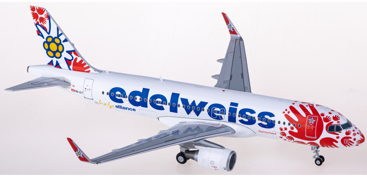 XX20337 Edelweiss Air 雪绒花航空 Airbus A320 HB-JLT JC Wings 1:200 -飞机模型世界