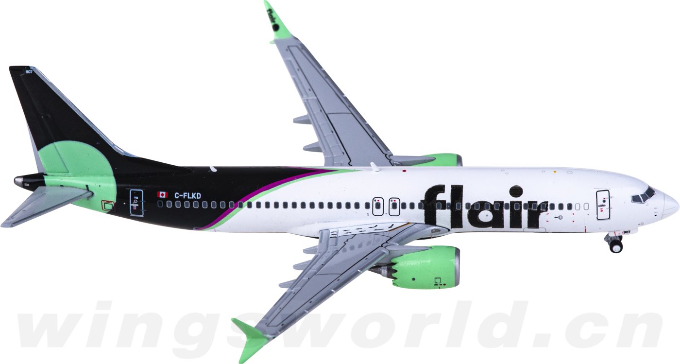 GJFLE2060 Flair Airlines 天才航空 Boeing 737 MAX 8 C-FLKD Geminijets 1:400 ...