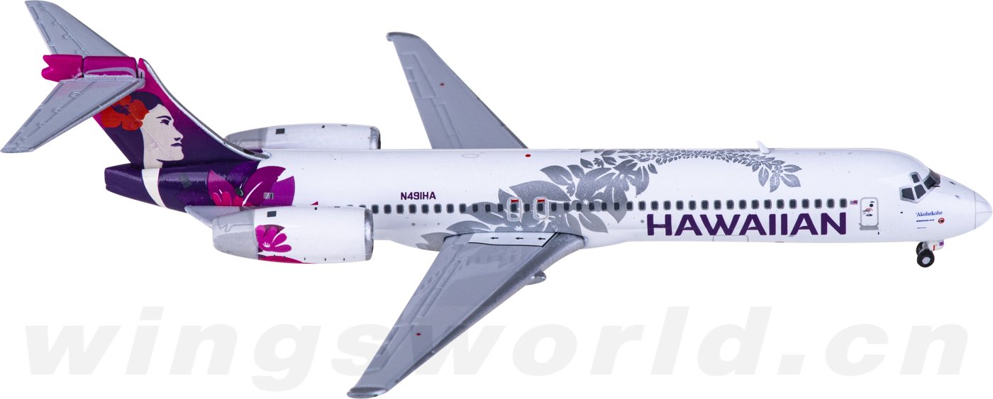 GJHAL2183 Hawaiian Airlines 夏威夷航空 Boeing 717 N491HA Geminijets 1:400 ...