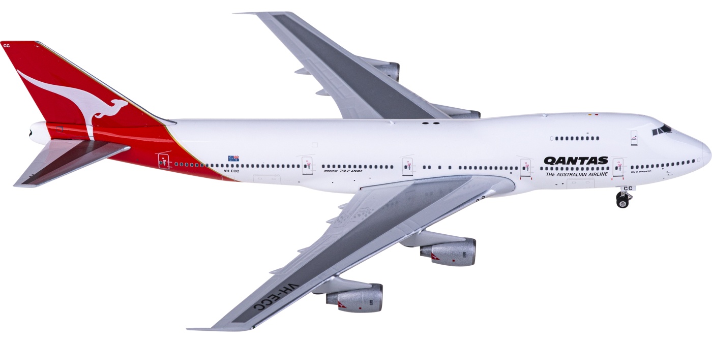 PH04528 Qantas 澳洲航空 Boeing 747-200 VH-ECC Phoenix 1:400 -飞机模型世界