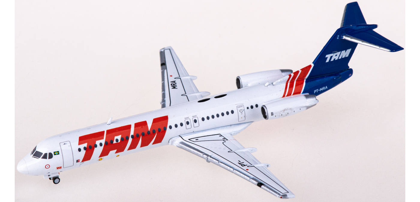 GJTAM2062 TAM Airlines 巴西天马航空 Fokker 100 PT-MRA Geminijets 1:400 -飞机模型世界
