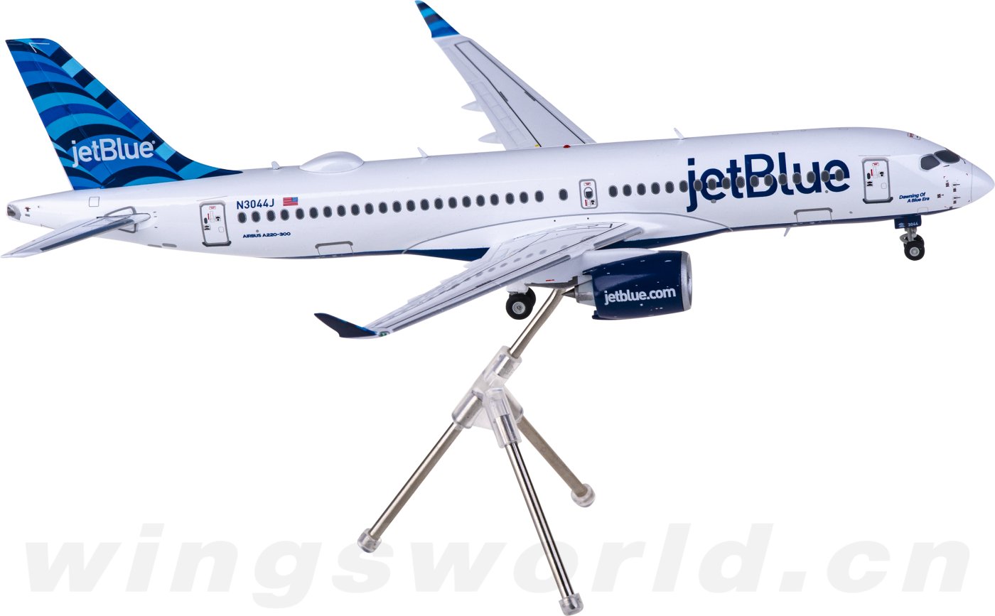 G2JBU1213 JetBlue 捷蓝航空 Airbus A220-300 N3044J Geminijets 1:200 -飞机模型世界